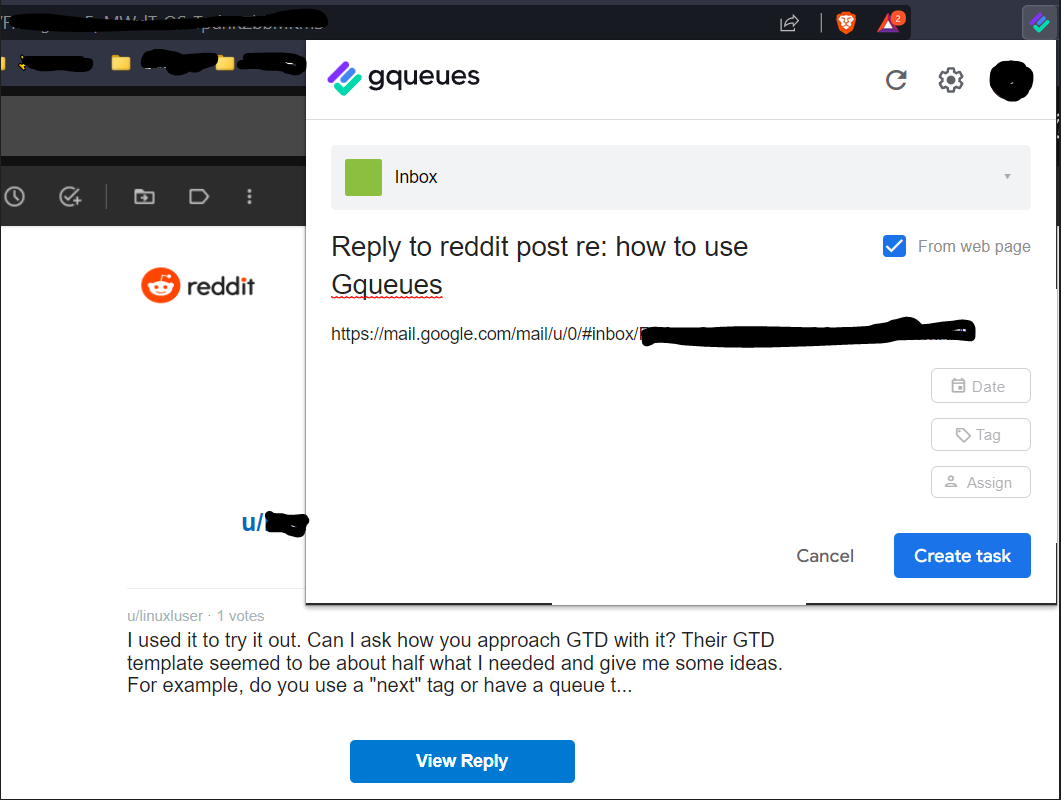 Using Gqueues for GTD